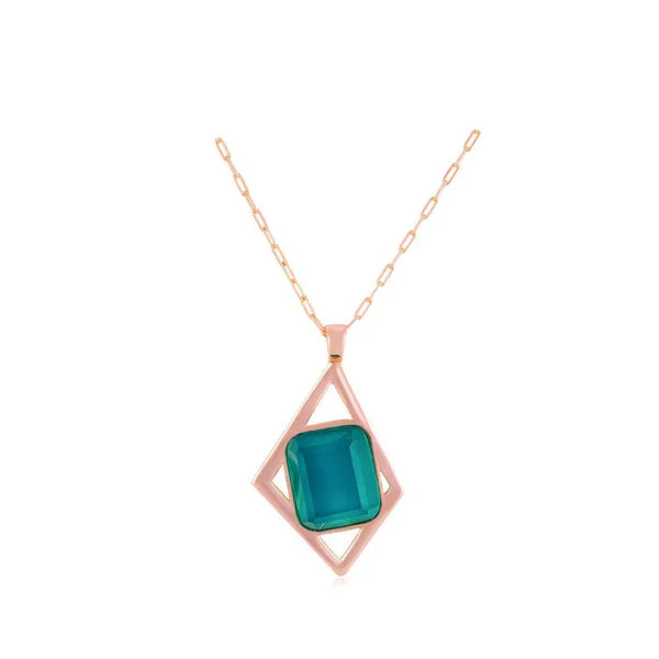 CYAN LUMINARA NECKLACE | GOLD PLATED | OPULENCE | BRAINSTORM JEWELRY